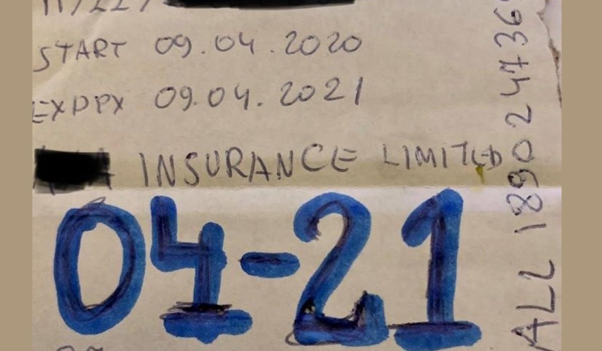 Can you believe it?! Gardaí nab motorist with ‘homemade’ insurance disc ...
