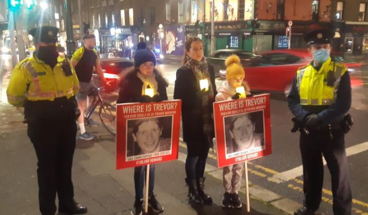 Trevor Deely's sister holds vigil where missing Naas man was last seen ...
