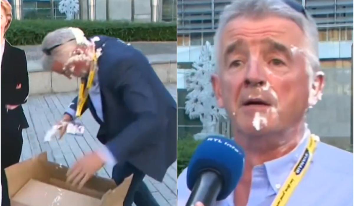 WATCH: Ryanair chief Michael O'Leary's response to being pied in face ...