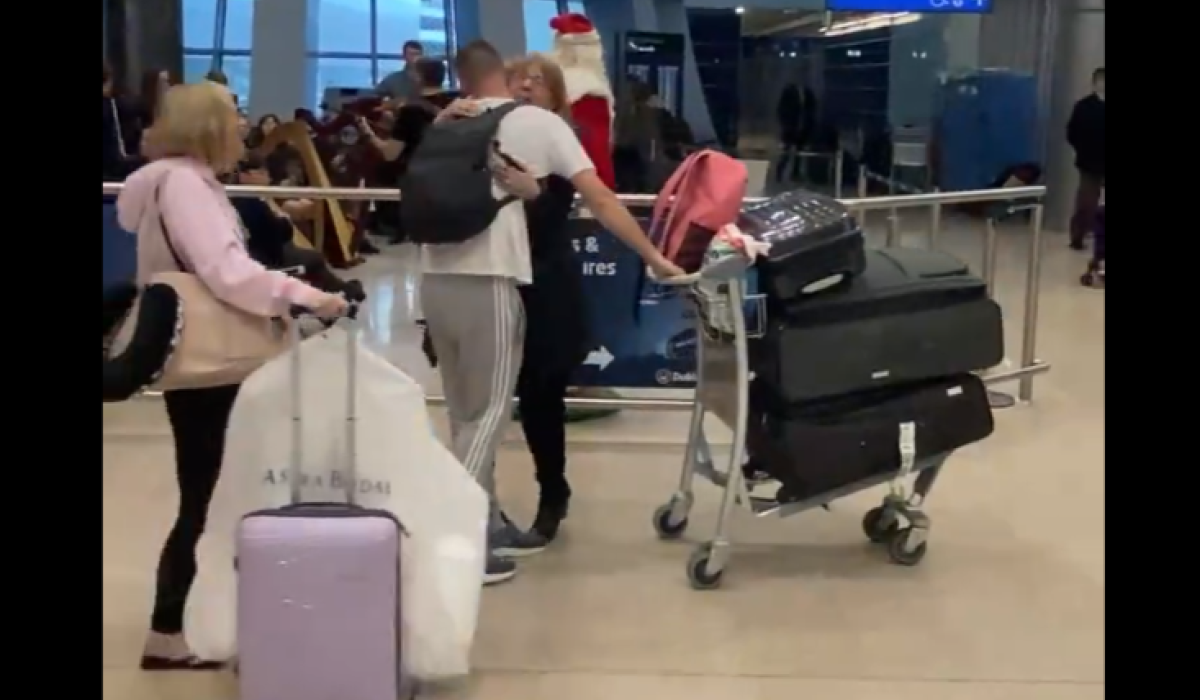 WATCH: Irish mammy runs to hug son at Dublin Airport as he arrives home ...
