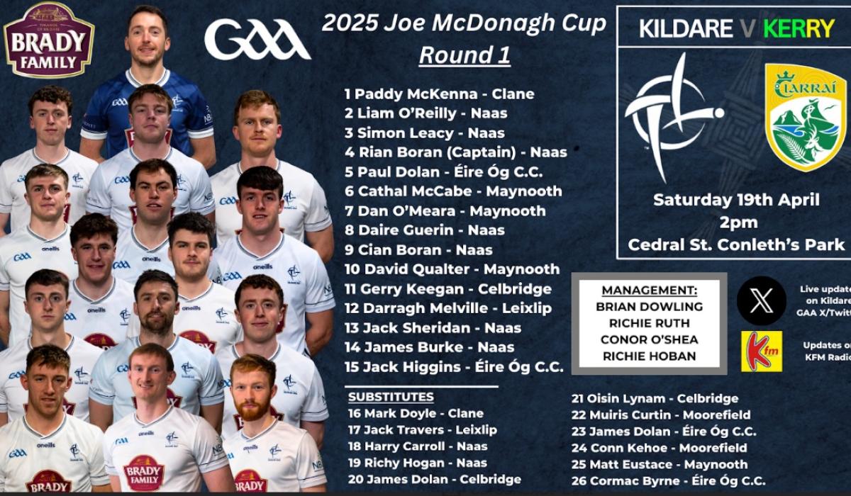 Joe McDonagh Cup: Kildare team named - Kildare Live