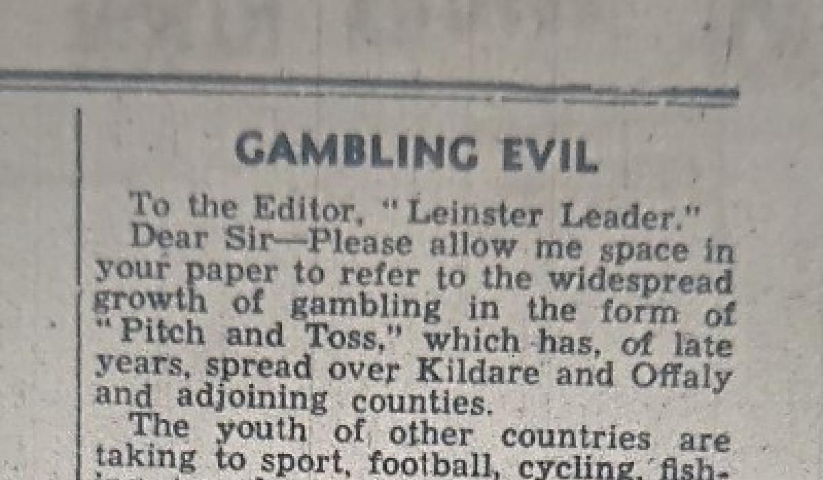 From the Leinster Leader archives: The evil of ‘pitch and toss ...