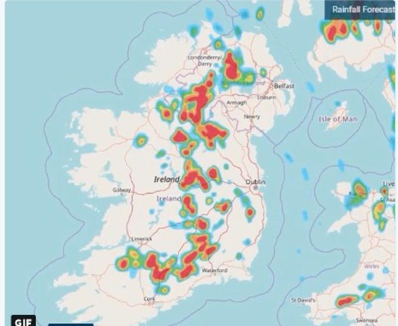 We are in for some extremely heavy rain in Kildare today according to ...