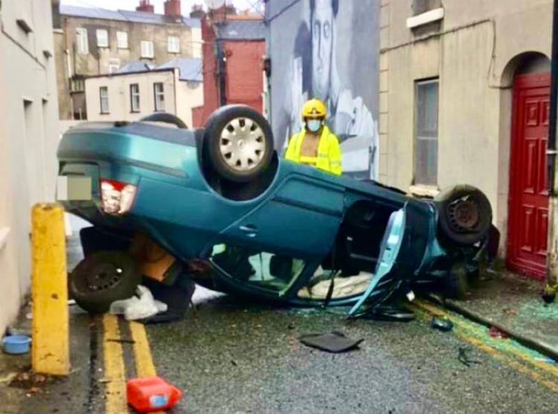 PHOTOS: Locals baffled by bizarre roll-over collision responded to by ...