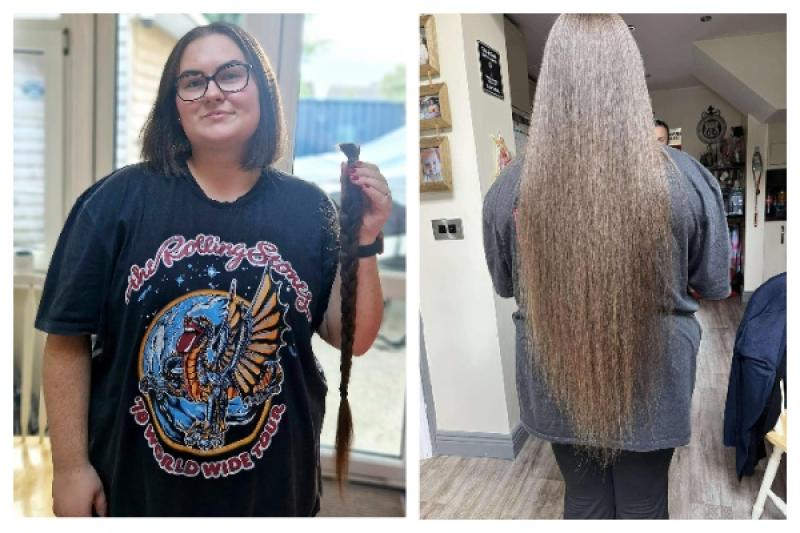 Young Kildare woman chops off her hair for charity - Kildare Live