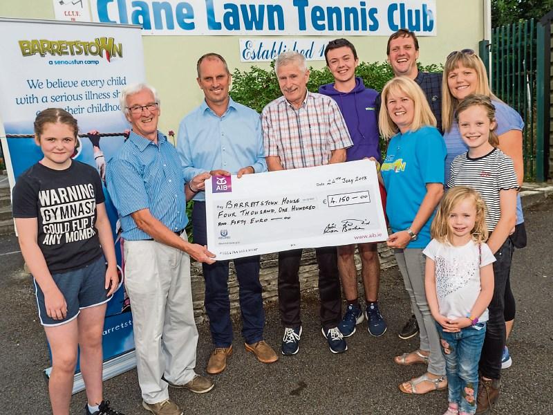 Clane tennis club presents cheque to children's charity, Barreststown ...