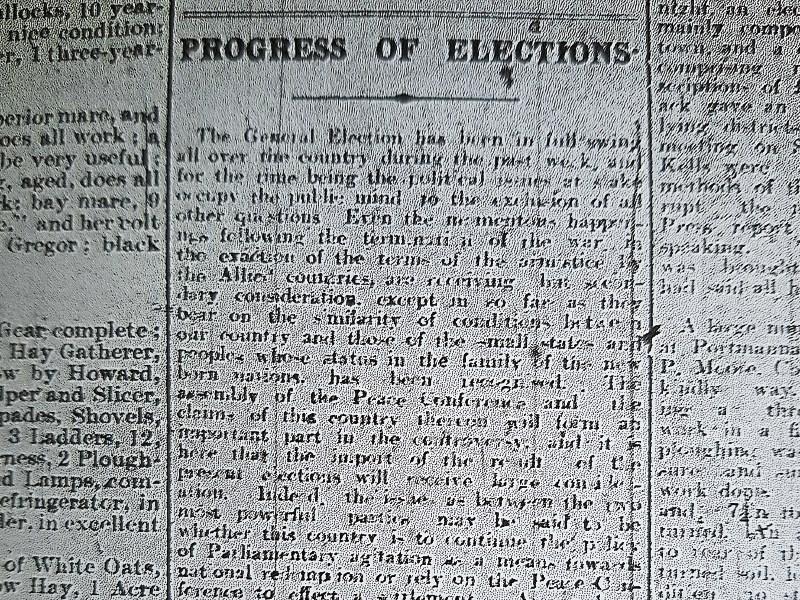 FROM THE ARCHIVES: Kildare gets set for historic 1918 election ...