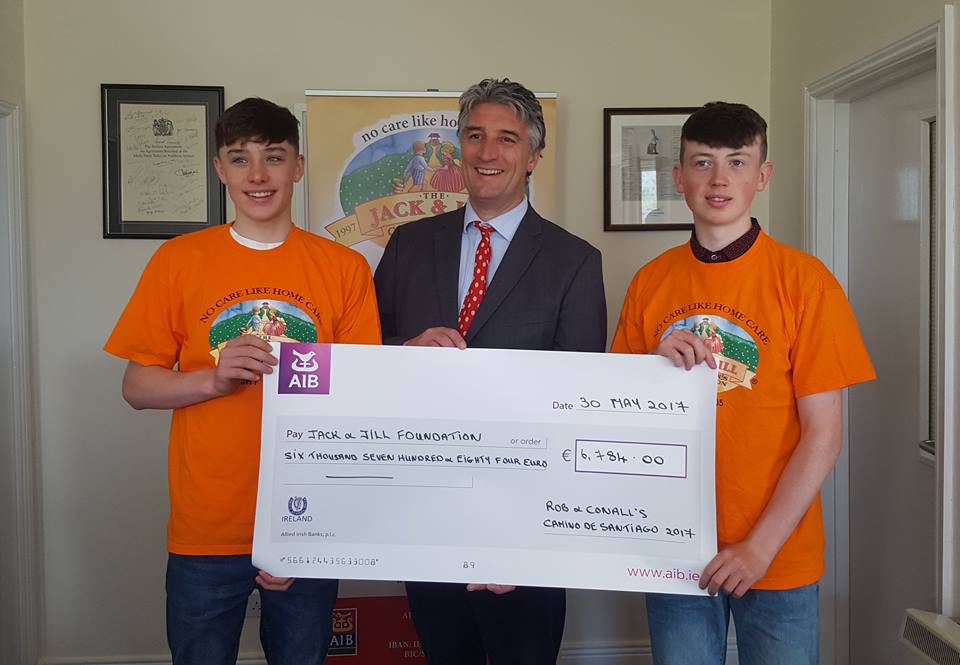 Two Wicklow students raise €6,784 for Jack & Jill - Kildare Live
