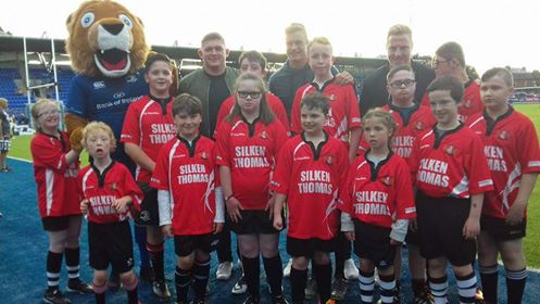 Cill Dara Foxes play half time minis at the Leinster v Bath friendly in ...