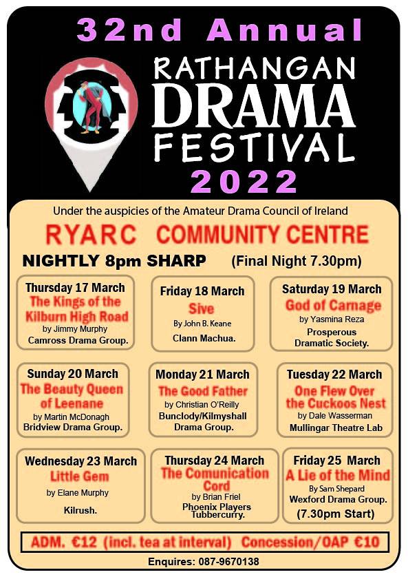 KILDARE ARTS: Rathangan Drama Festival back on stage after two years ...